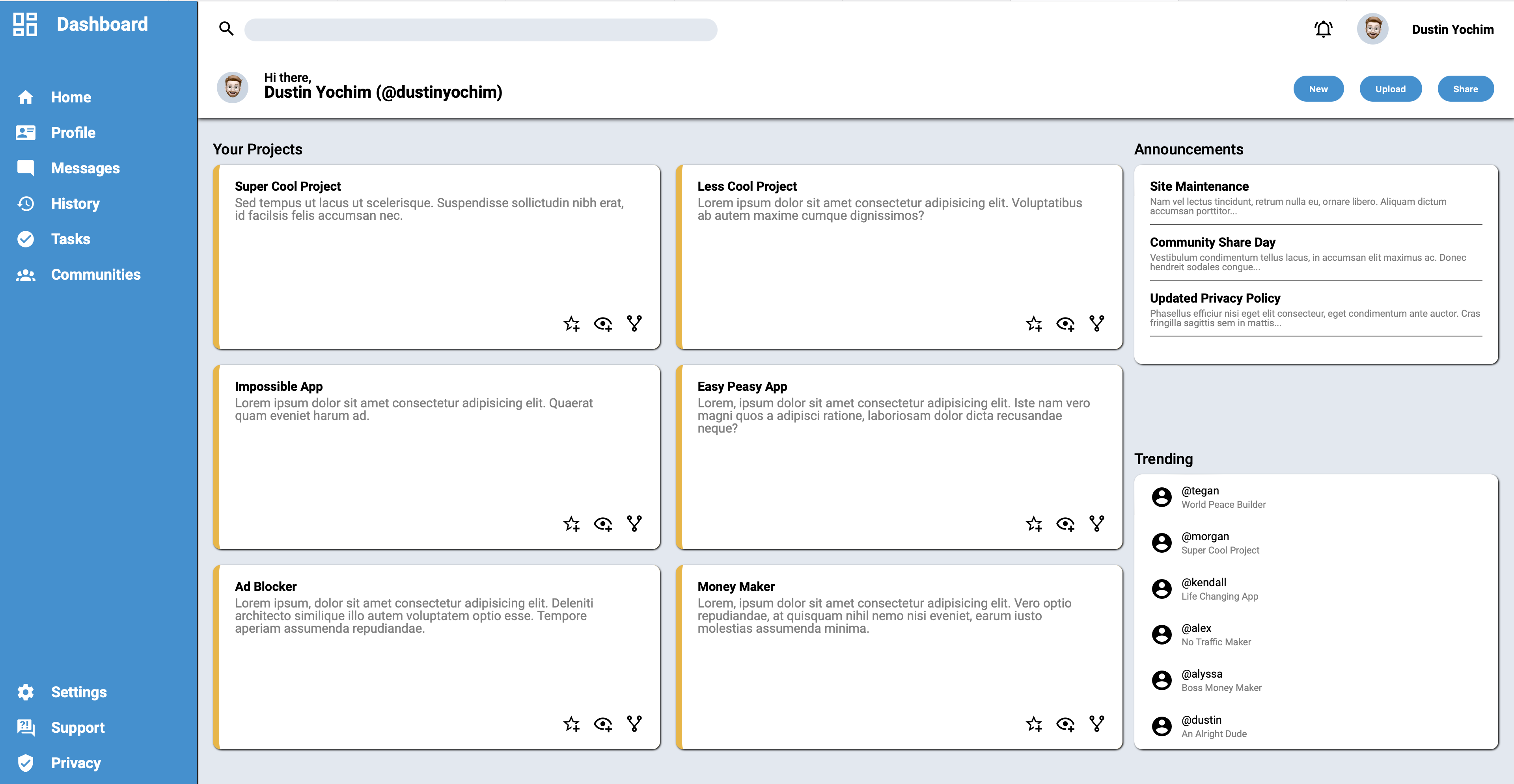 GitHub - DustinYochim/odin-admin-dashboard: 🗄️ A full admin dashboard ...