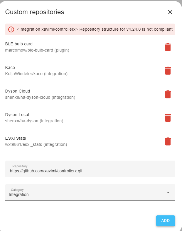 Error with every custom repo tried - Repository structure for v4.24.0 ...