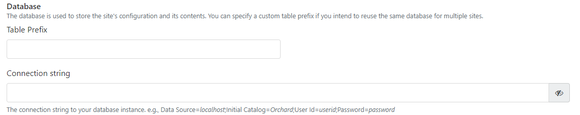 Sqlite: Hide connectionstring · Issue #858 · OrchardCMS/OrchardCore · GitHub