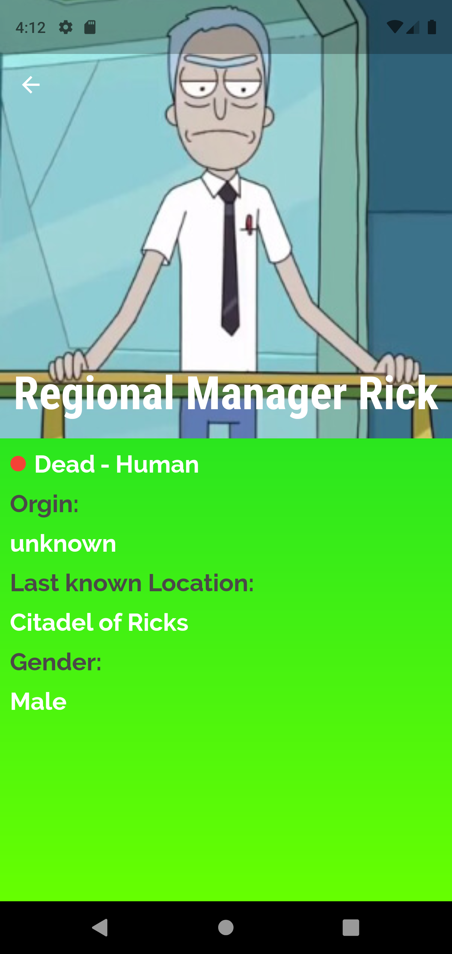 GitHub - metalFrenzy/Rick-and-Morty: Flutter application that uses Rick and Morty API to display ...