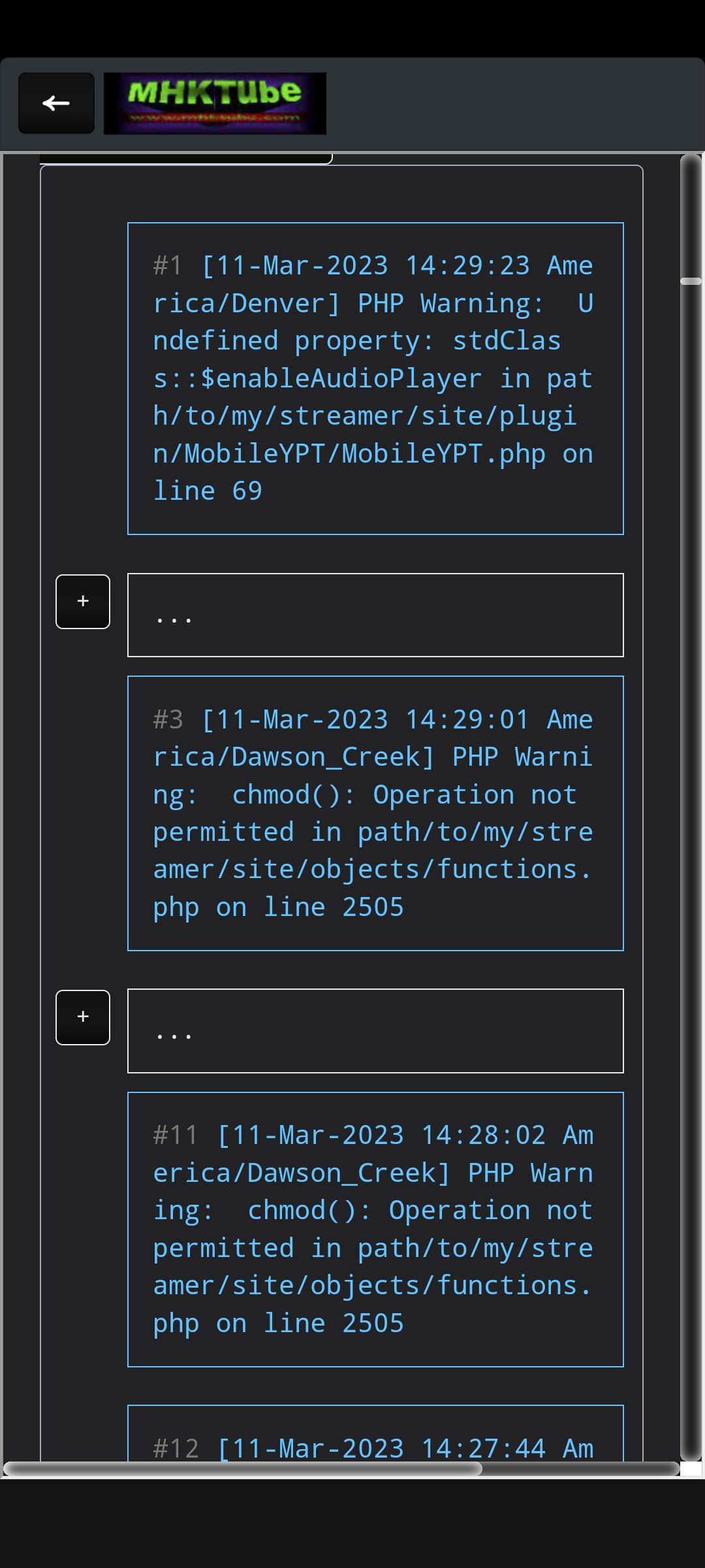 Swarm Of Php Errors · Issue 7773 · Wwbnavideo · Github 