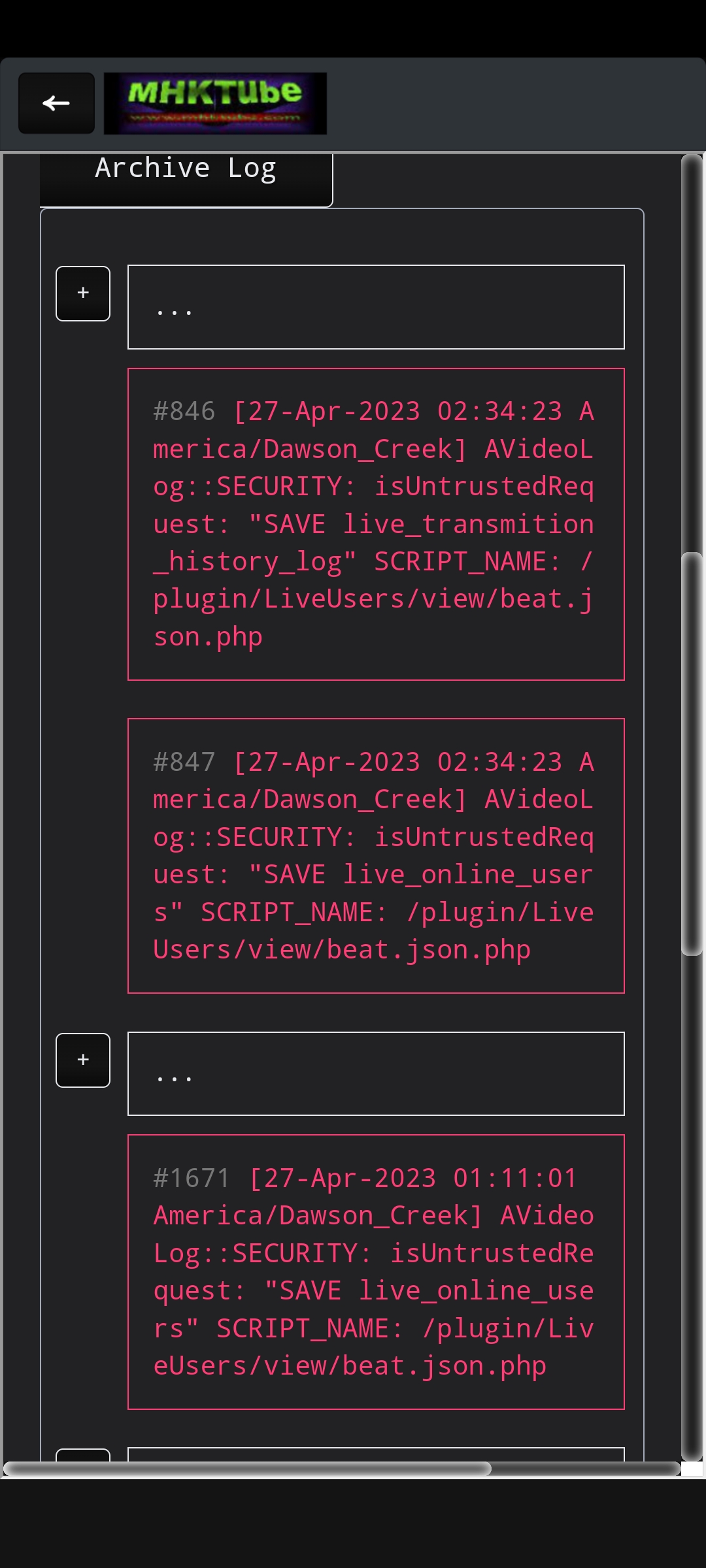 Errors · Issue #7954 · WWBN/AVideo · GitHub