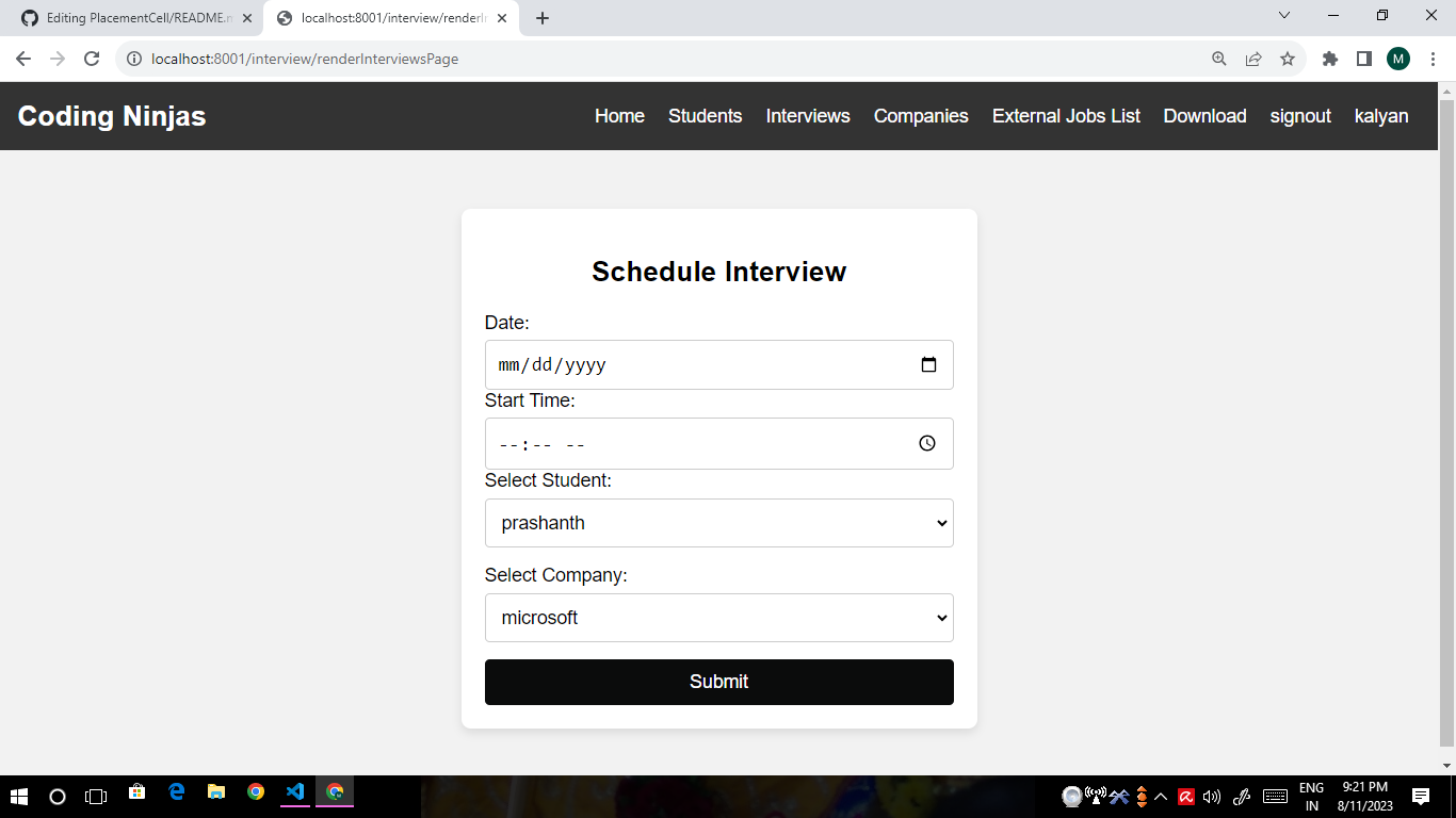 GitHub - manojkalyan/PlacementCell