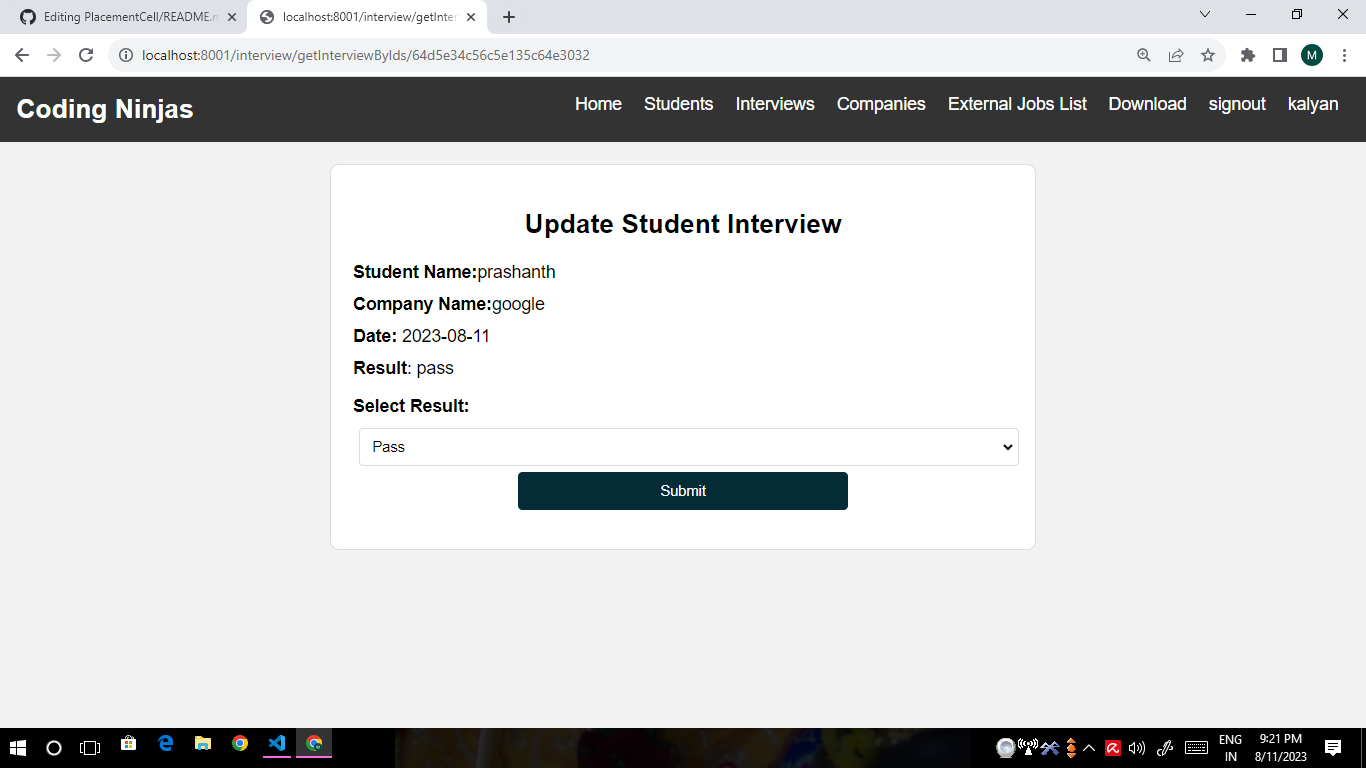 GitHub - manojkalyan/PlacementCell
