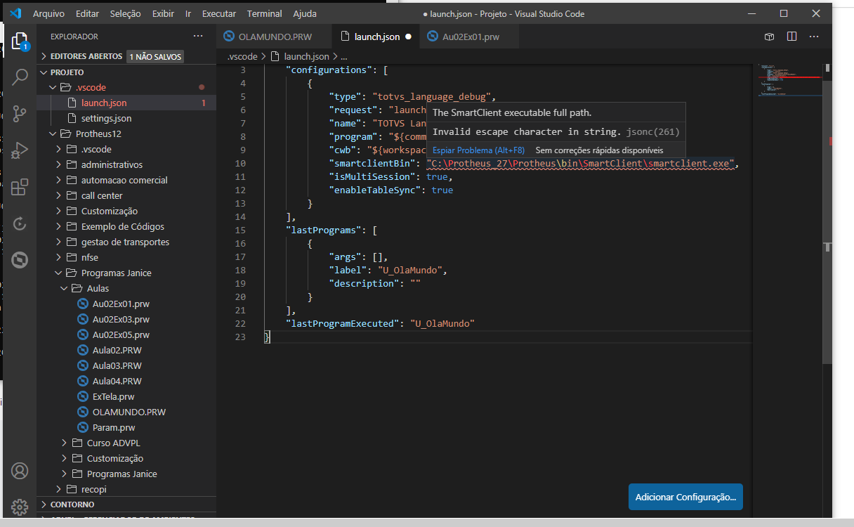 Error(-1): Falha ao iniciar o SmartClient. Command · Issue #180 · totvs ...