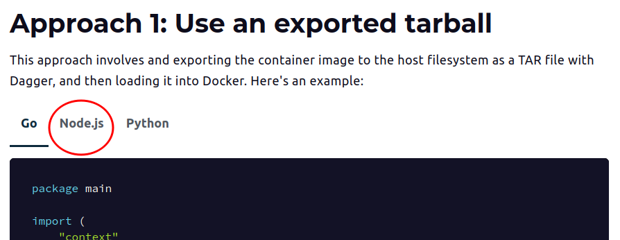 Selecting a specific language in code snippets does not persist consistently across pages ...