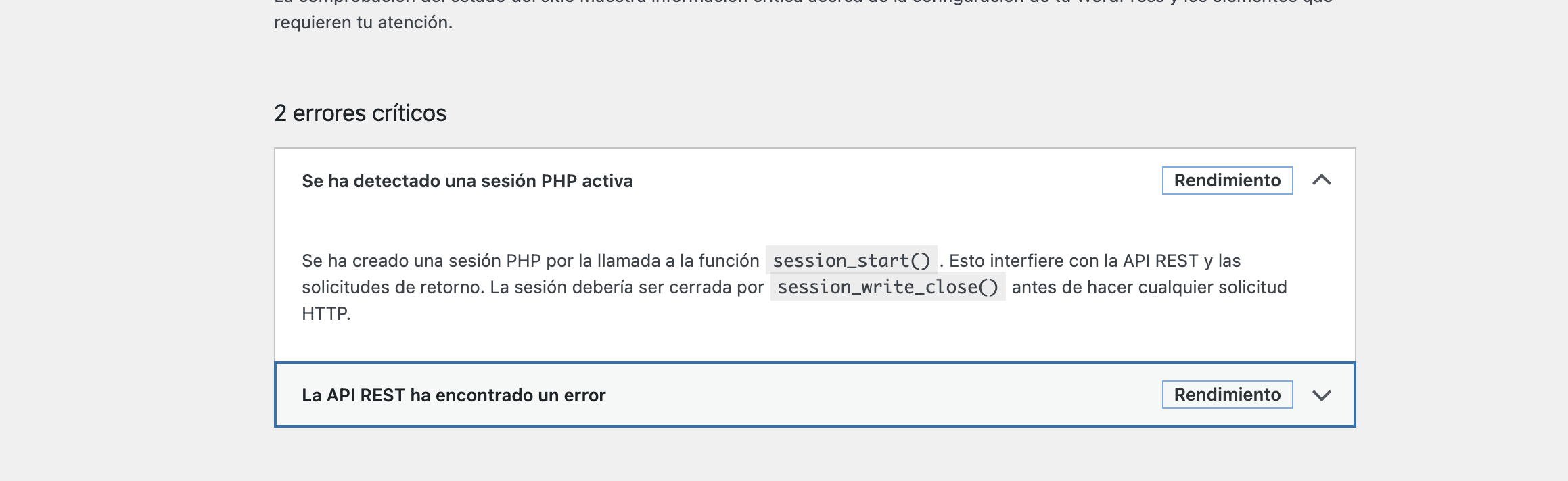 Error PHP funcion session_star() · Issue #32388 · woocommerce ...