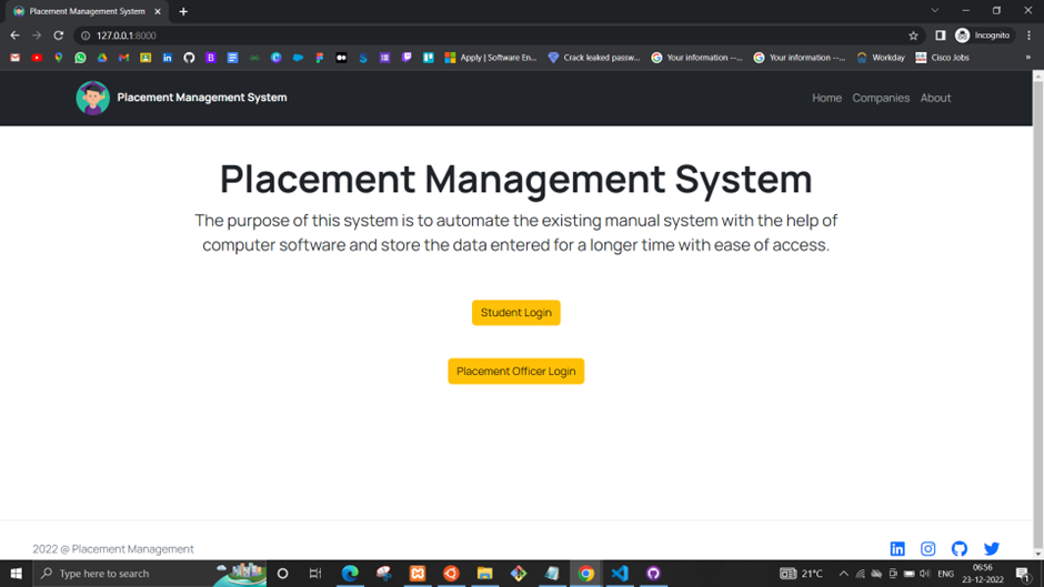 GitHub - Greeshma2903/placement-management-project: A DBMS project on ...