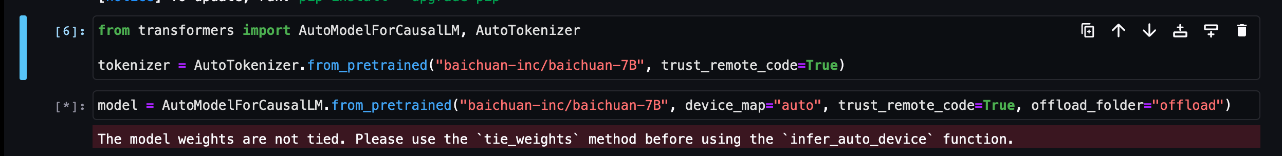 [Question] load model的时候报错The model weights are not tied · Issue #68 · baichuan-inc/Baichuan-7B ...