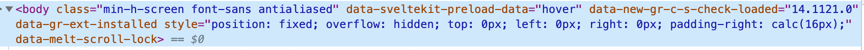 🐛bug Body Scroll Lock · Issue 289 · Melt Uimelt Ui · Github