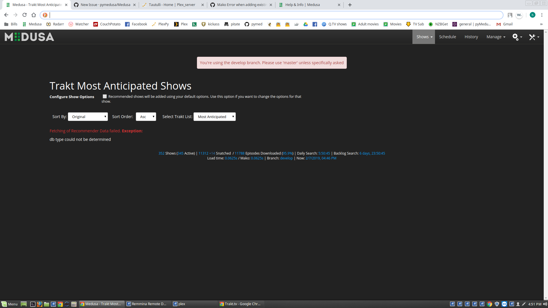 Adding Shows from Trakt not working · Issue #6190 · pymedusa/Medusa · GitHub