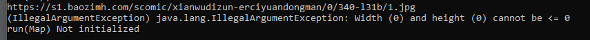 Width (0) and height (0) cannot be