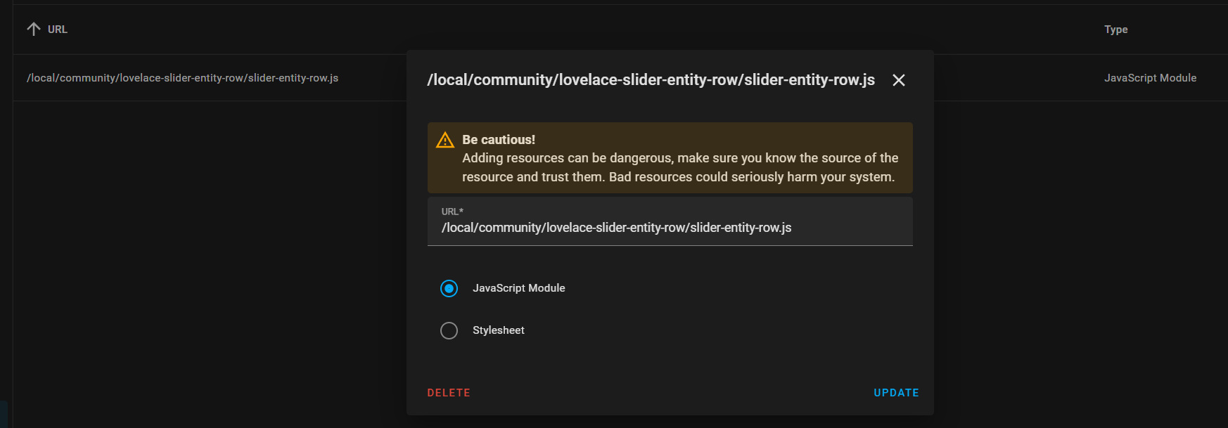 Custom element doesn't exist · Issue #250 · thomasloven/lovelace-slider-entity-row · GitHub