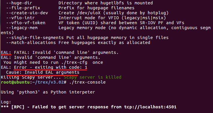 can not use ./trex-console Do you have any solutions · Issue #1007 ...
