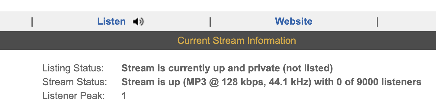 Shoutcast Status Stuck On "Private" - Authhash isn't updating ...