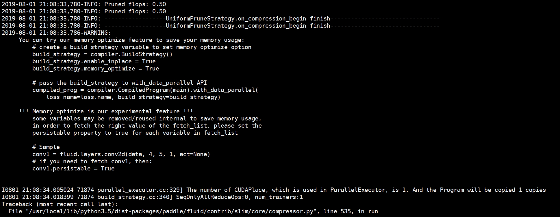 PaddleSlim剪切报错 pruner.py 维度上的index报错 · Issue #3001 · PaddlePaddle/models · GitHub