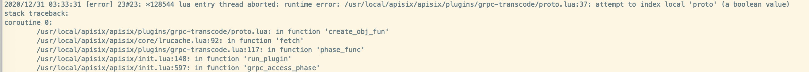 bug: grpc-transcode plugin · Issue #3166 · apache/apisix · GitHub