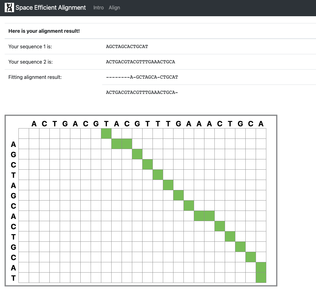 GitHub - yuehaoshi/space_efficient_alignment_web: Space-efficient ...
