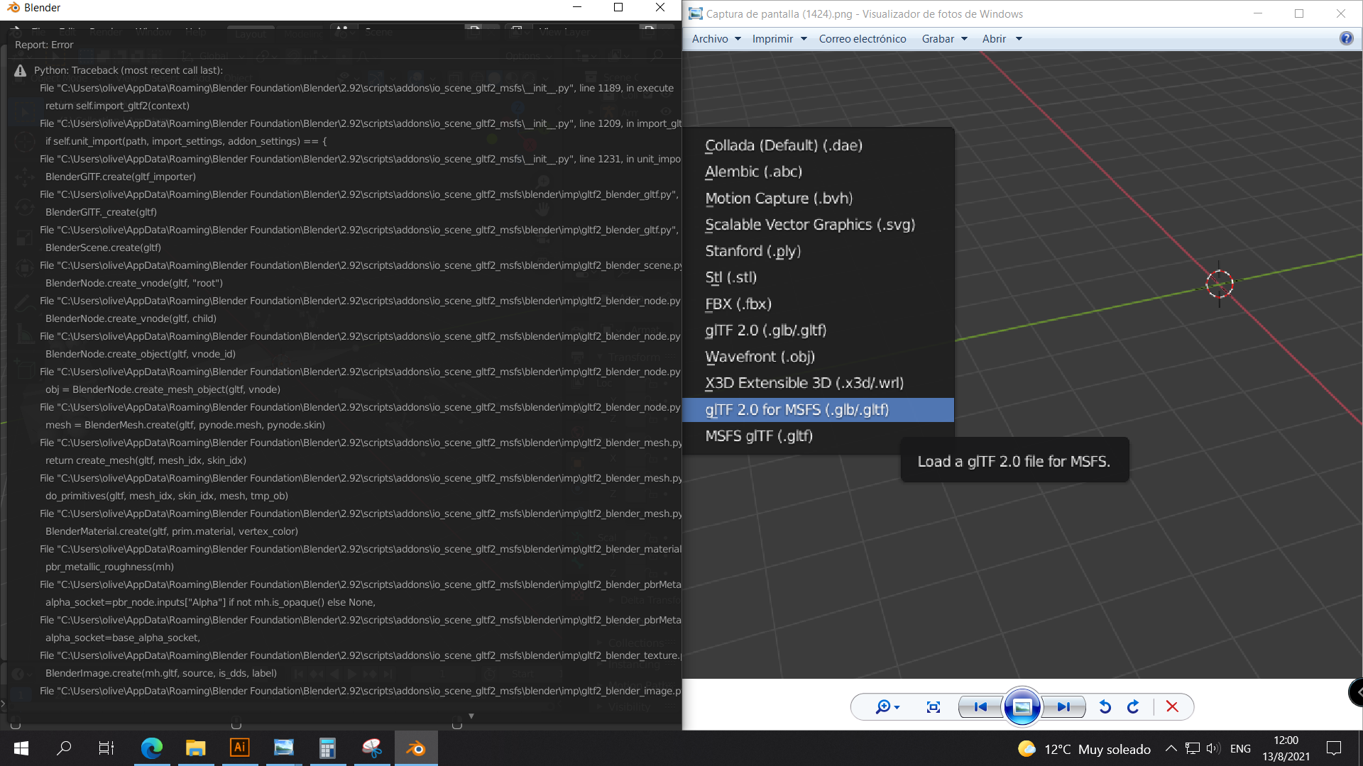 Unable to import any model · Issue #3 · flybywiresim/msfs2blender2msfs · GitHub