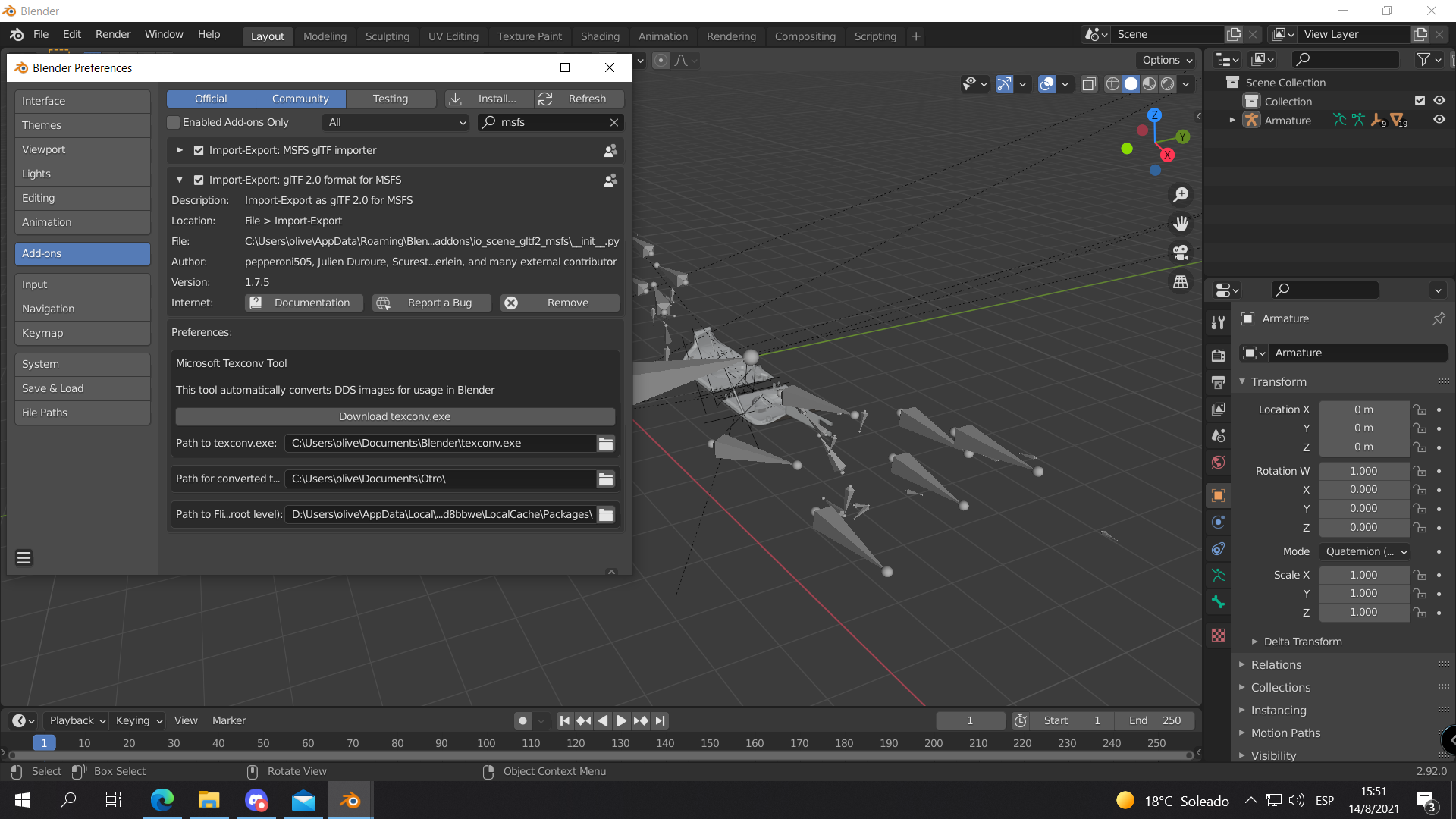 Unable to import any model · Issue #3 · flybywiresim/msfs2blender2msfs ...
