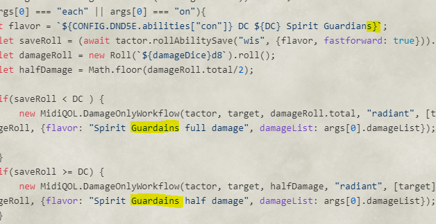 Spirit Guardians macro typos · Issue #155 · kandashi/Active-Auras · GitHub