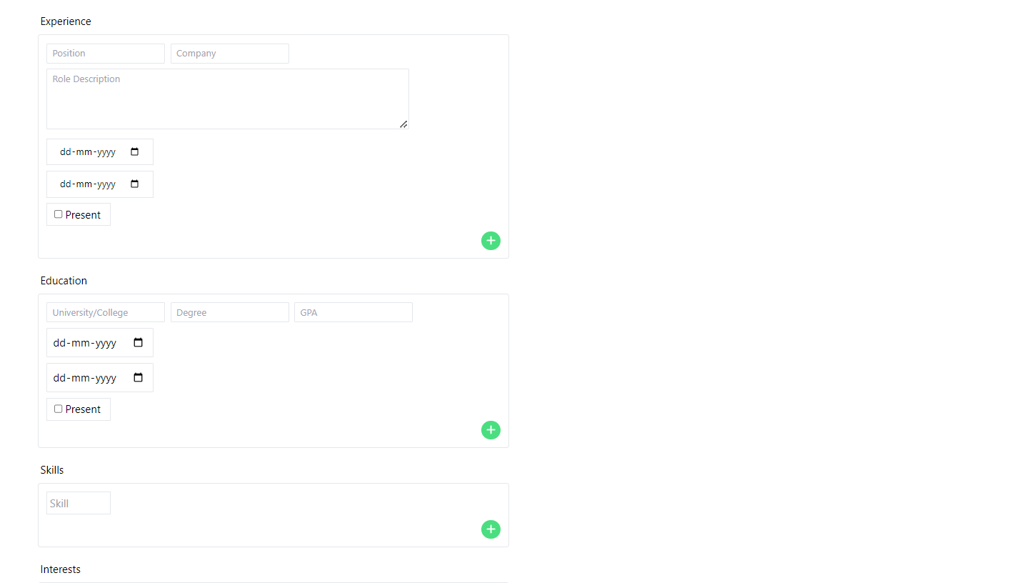 Make Card for successful entry of Sections · Issue #19 · swciitg/PortfolioBuilder · GitHub