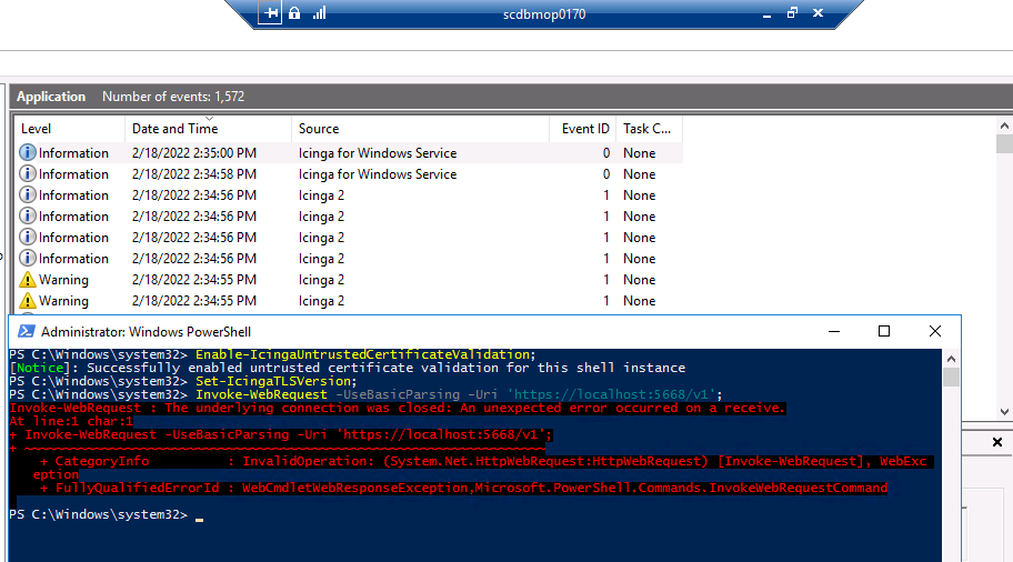 Unable to connect to the remote server [EventID: 1553] · Issue #483 · Icinga/icinga-powershell ...