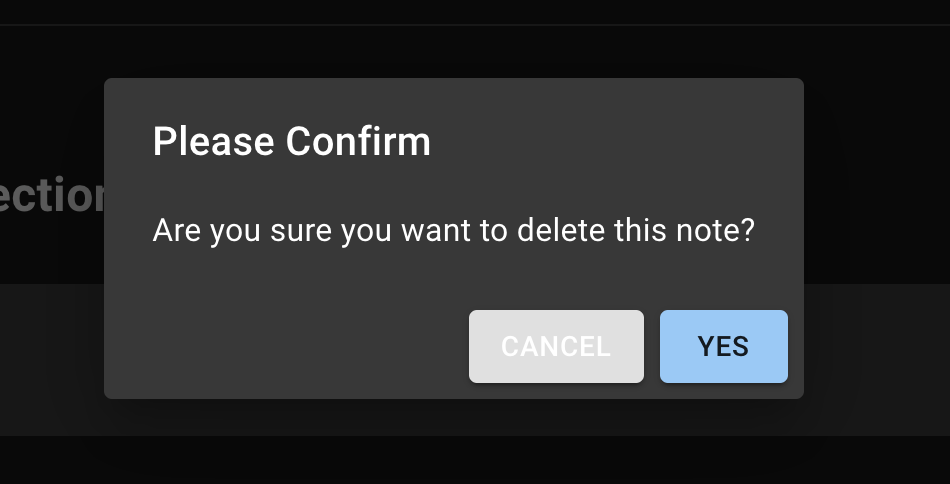 Cancel button on confirmation dialog is not showing properly in dark ...