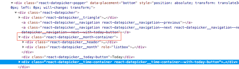 Position of the month container · Issue #635 · Hacker0x01/react-datepicker · GitHub