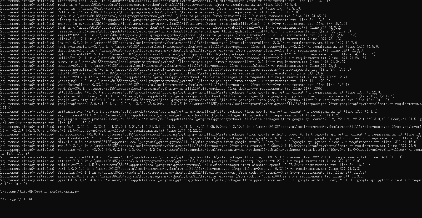I Was Following The Instruction But When Everything Was Set Up The Python Scripts Main Py Seems