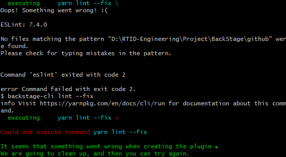 Unable to create a plugin · Issue #2537 · backstage/backstage · GitHub