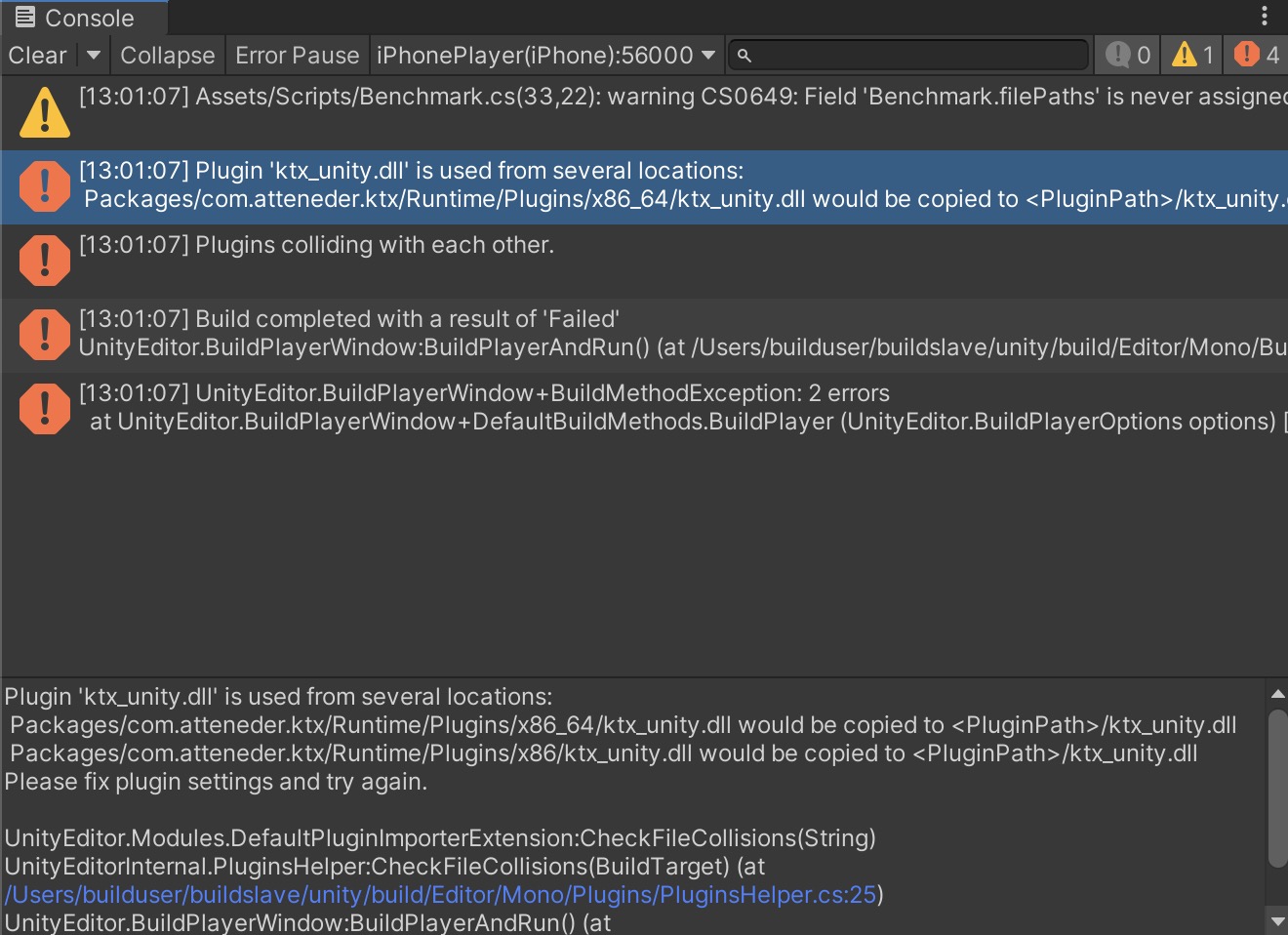 SampleSceneKTX crashes on iOS · Issue #15 · atteneder/KtxUnity · GitHub