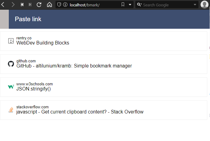 GitHub - altilunium/kramb: Simple bookmark manager