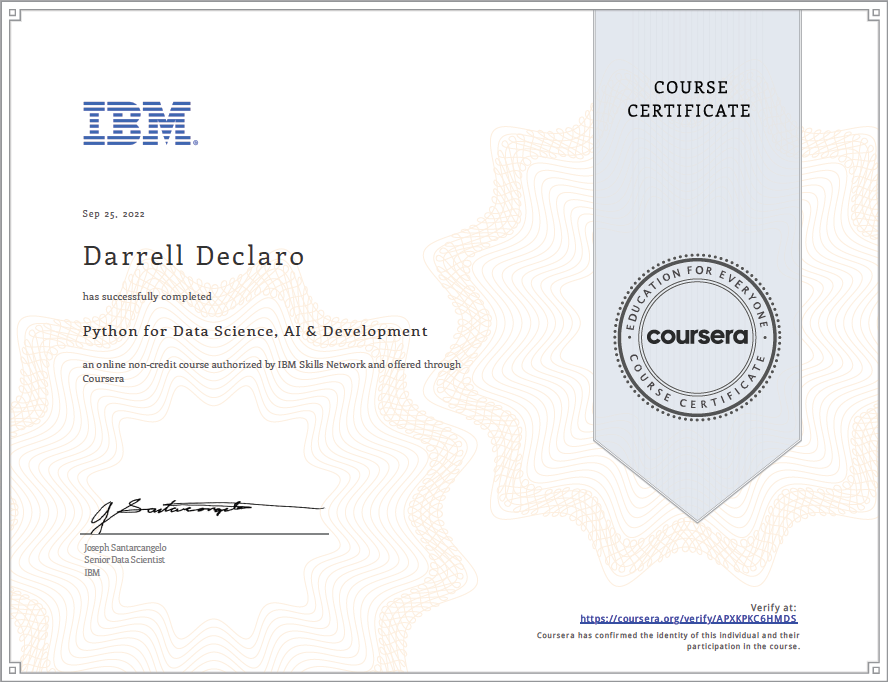 GitHub - darrelldeclaro/IBM-Data-Engineering