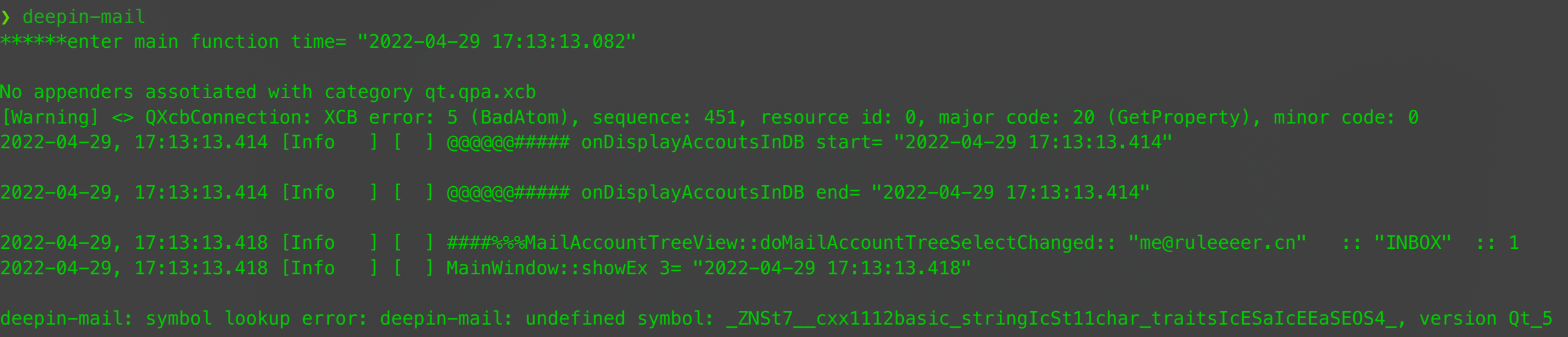 deepin-mail failed to start · Issue #3136 · linuxdeepin/developer-center · GitHub