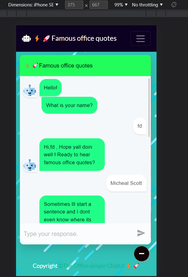 GitHub - aasim-syed/the-office-simplechatbot: From one office fan boi to another.