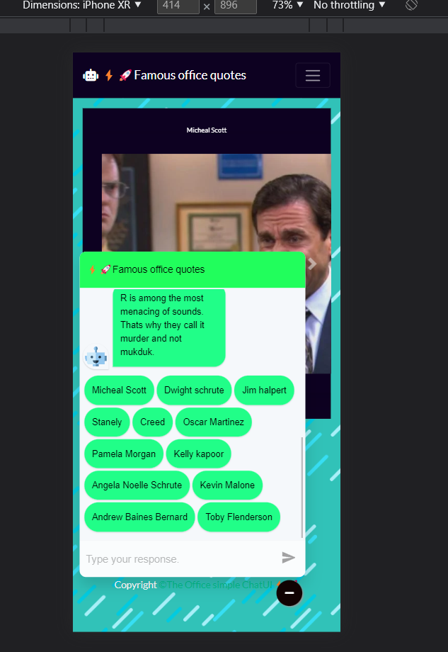 GitHub - aasim-syed/the-office-simplechatbot: From one office fan boi to another.