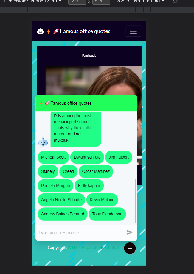 GitHub - aasim-syed/the-office-simplechatbot: From one office fan boi to another.