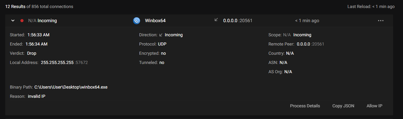 Unable to use MikroTik's Winbox (Layer2) even when everything is allowed · Issue #1240 · safing ...