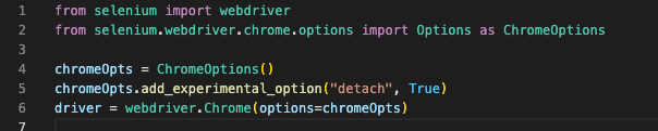 Certain chromeOptions cause code to be unreachable for all following ...