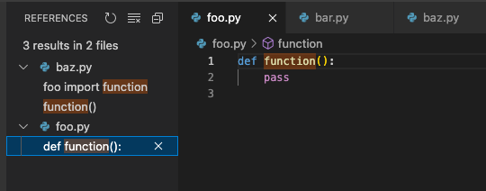 wrong result for references · Issue #4285 · microsoft/pylance-release · GitHub