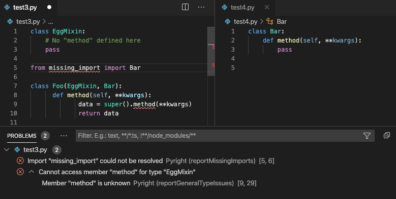 Call super() · Issue #238 · microsoft/pyright · GitHub