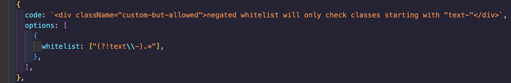 [BUG] Issue with whitelist · Issue #237 · francoismassart/eslint-plugin-tailwindcss · GitHub