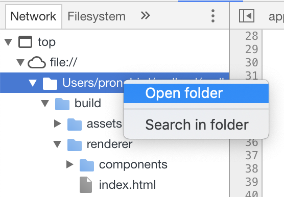 "Open folder" in dev tools does not work · Issue #15360 · electron ...