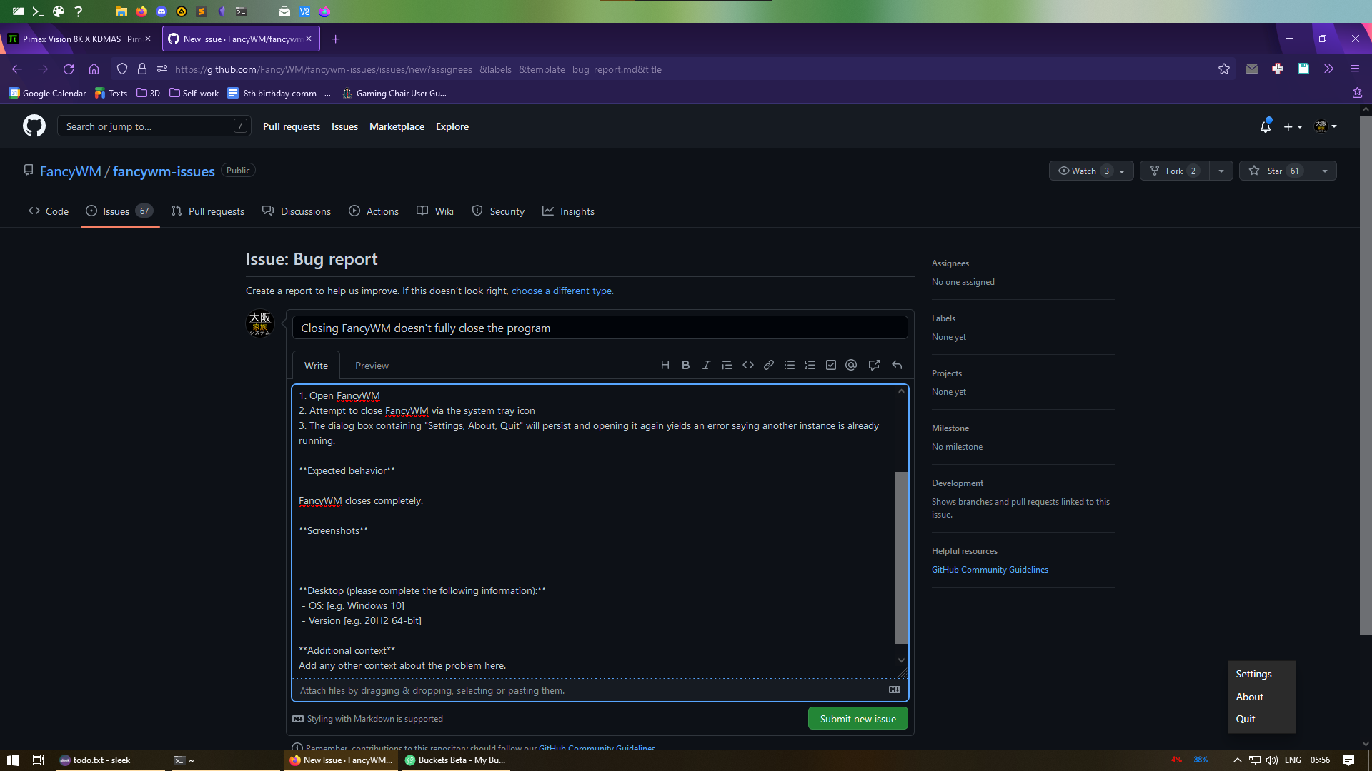 Closing FancyWM doesn't fully close the program · Issue #113 · FancyWM/fancywm · GitHub