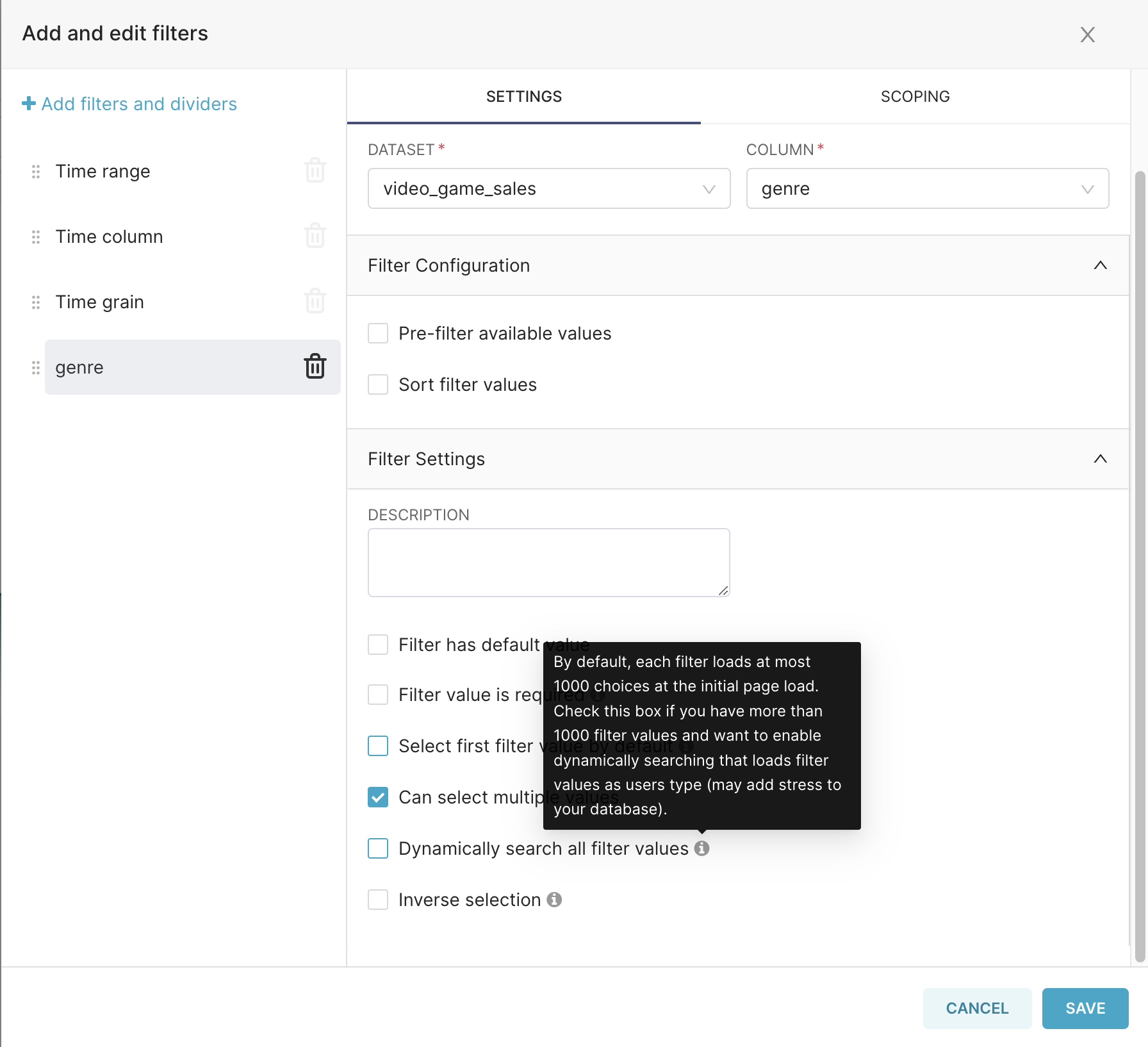 Increase Filter Limit In Apache Superset 1000 Is Too Low · Issue