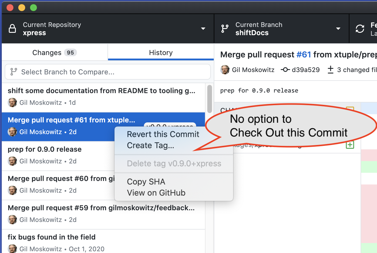 Add Ability To Check Out A Tag · Issue 10907 · Desktopdesktop · Github 