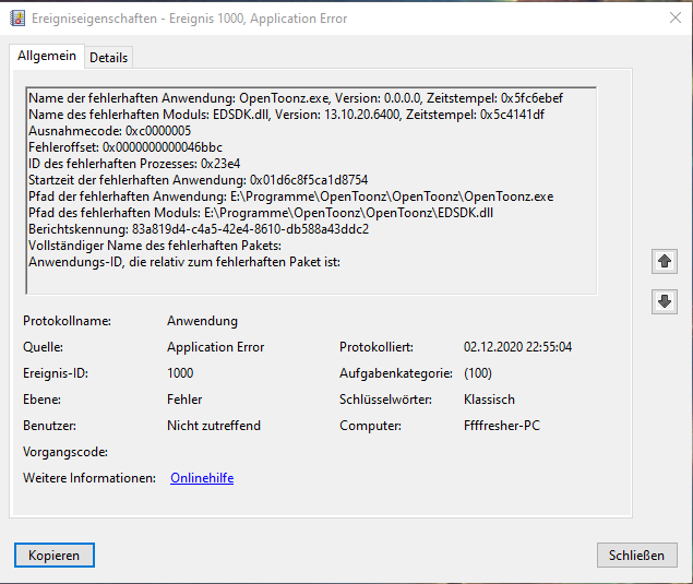 Program not opening anymore · Issue #3615 · opentoonz/opentoonz · GitHub
