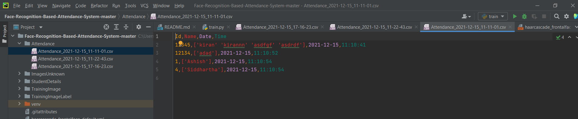 GitHub - RageSaiKiran/open-cv-based-face-recognition-system: Face is ...