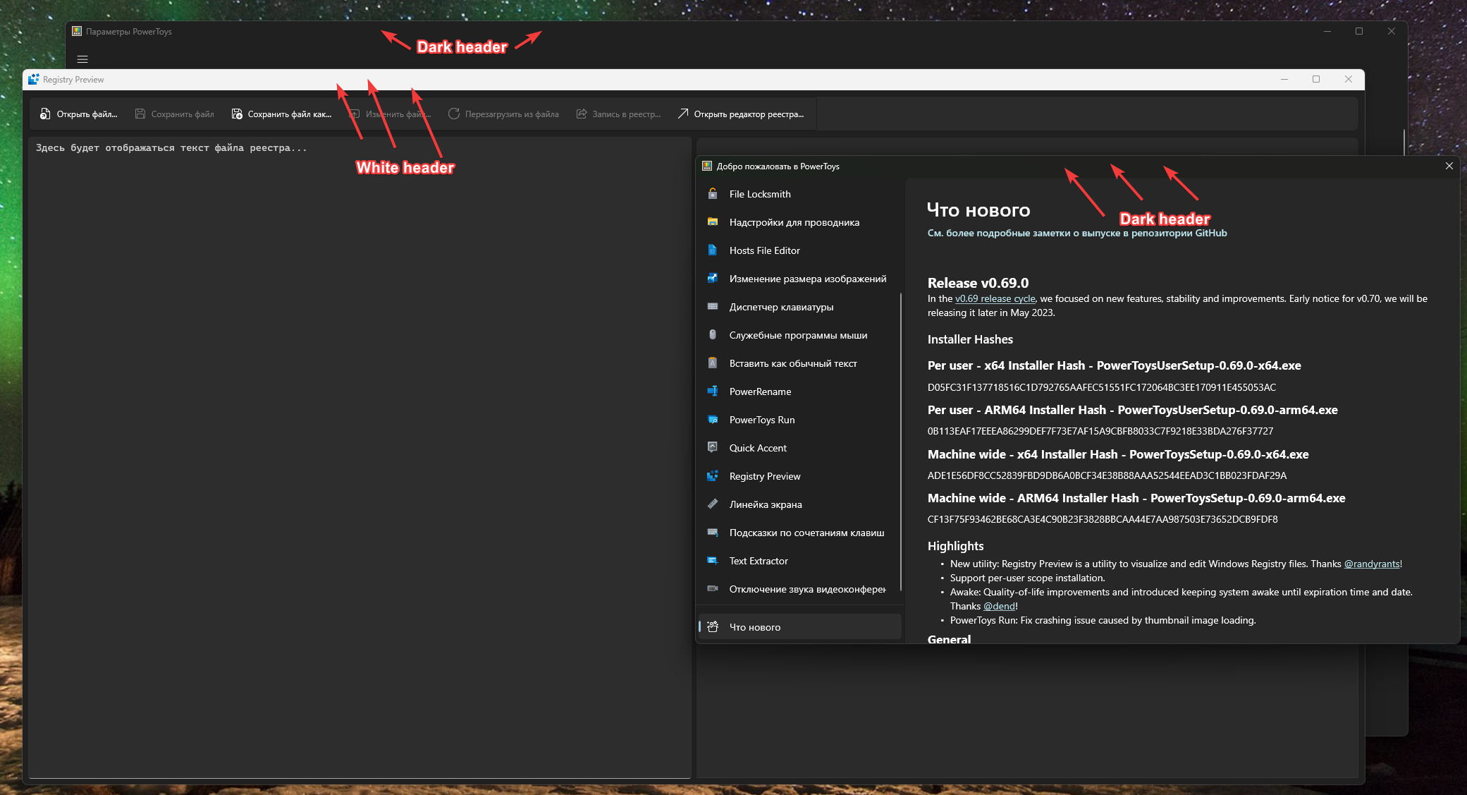 Window header fo Registry Preview doesn't respect windows app theme · Issue #25321 · microsoft ...
